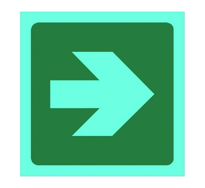 Tower 190x190mm Sign Green Arrow Each | Makro