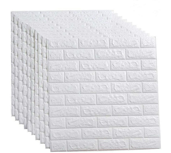 Generic 10 Piece 3D Self-Adhesive Waterproof P.E Foam Wallpaper Panel ...