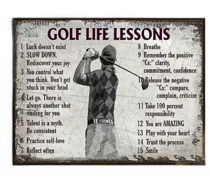 Golf Life Lessons Canvas Art Print with Wood Frame 2216751053 Canvas ...