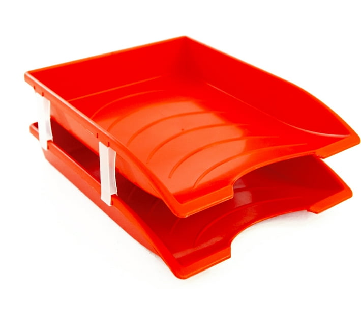 pp 4 Compartments Plastic 2 x Double Tier A4 Letter trays | Makro