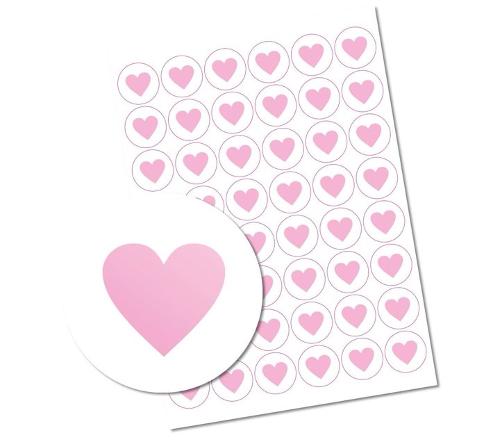 Someone’s in a Makro Redfern Self-Adhesive Heart Stickers – Pink Mood