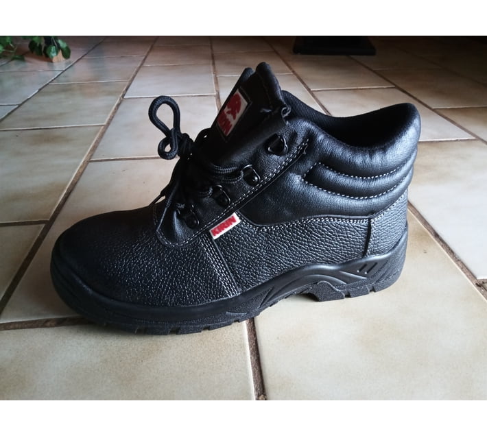 Kirin Steel Toe Genuine Leather Safety Shoe (Black, SB, SRA, Size 10 ...