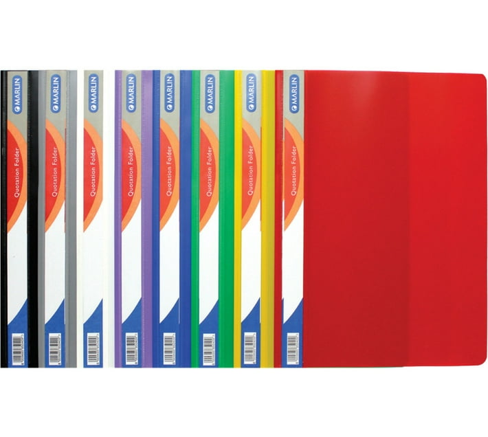 Buy Marlin Plastic Quotation Folder (Set of 10, Multicolour) in Bulk ...