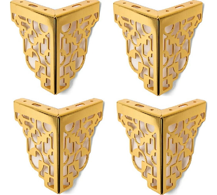 WOODLY Fancy Leg, H130mm x 130mm x 130mm, Gold set of 4 by WOODLY Sofa ...