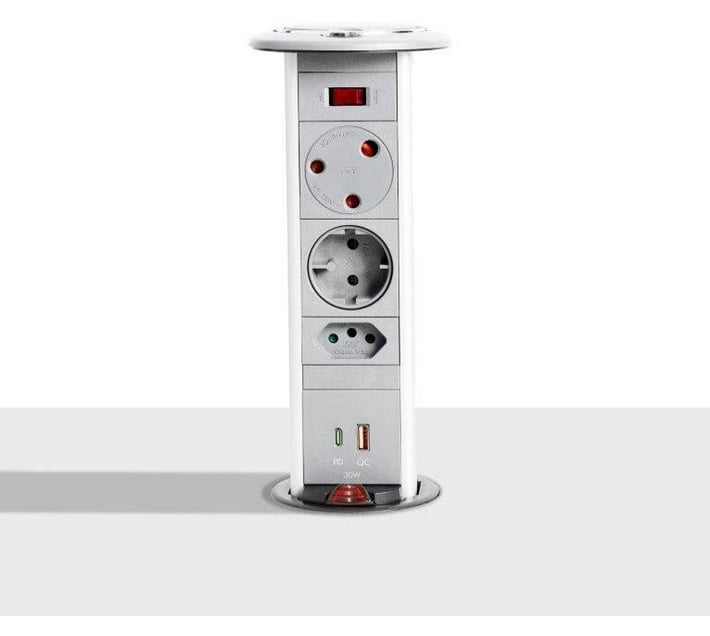 Powerlogic MK430 Pull up Multiplug Light Grey 15 A M Socket | Makro