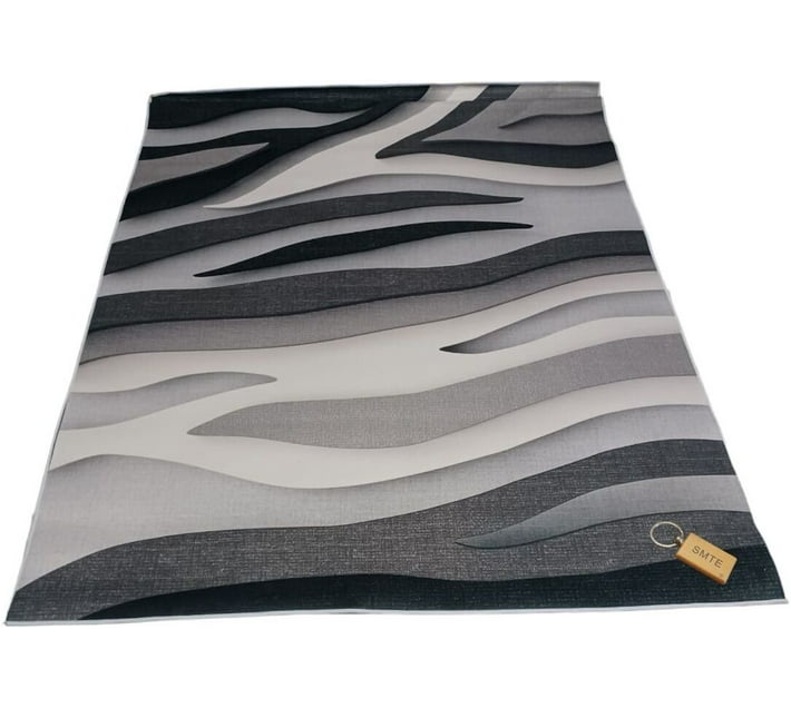 SMTE Grey Polyester Area Rug (150 cm, X 200 cm, Rectangle) | Makro