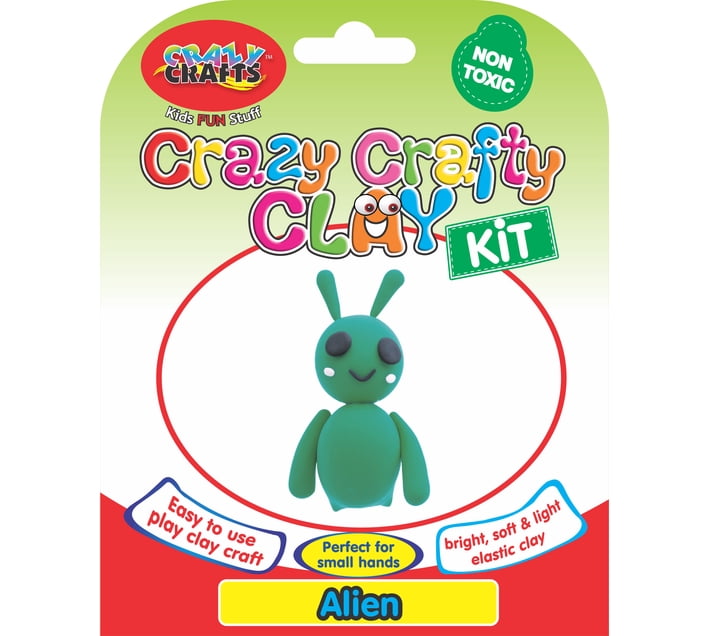 CRAZY CRAFTS Crafty Clay Kit Alien Clay Art & Moulding Art and Craft ...