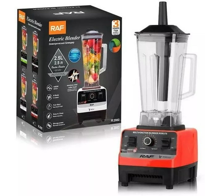 Raf RAF R.2809 Stainless Steel 6 Blades Blender And Grinder 2.5L 2400W ...