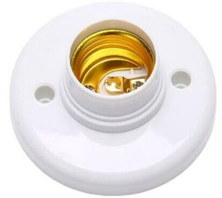 Just Simplified 1 PCS White Ceiling Lamp Socket 4 A C Socket (Pack of 1 ...