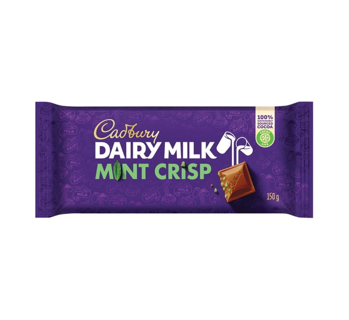 Buy Cadbury Chocolate Slabs Mint Crisp (20 x 150g) in Bulk | Makro Business