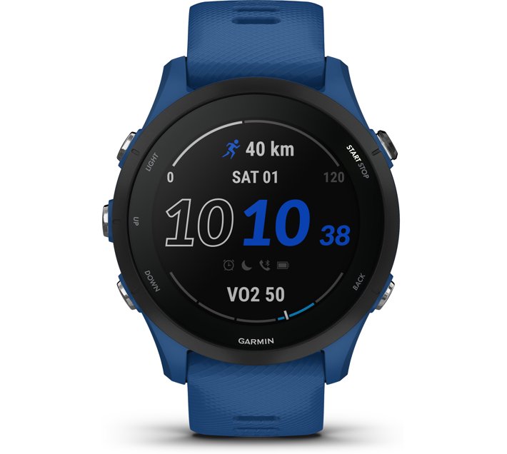 Garmin Forerunner 255 Smartwatch (Tidal blue Strap, Free size) | Makro