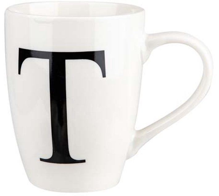 General Merchandise Mug Daily Tall Letter T,400ml Ceramic Coffee Mug ...