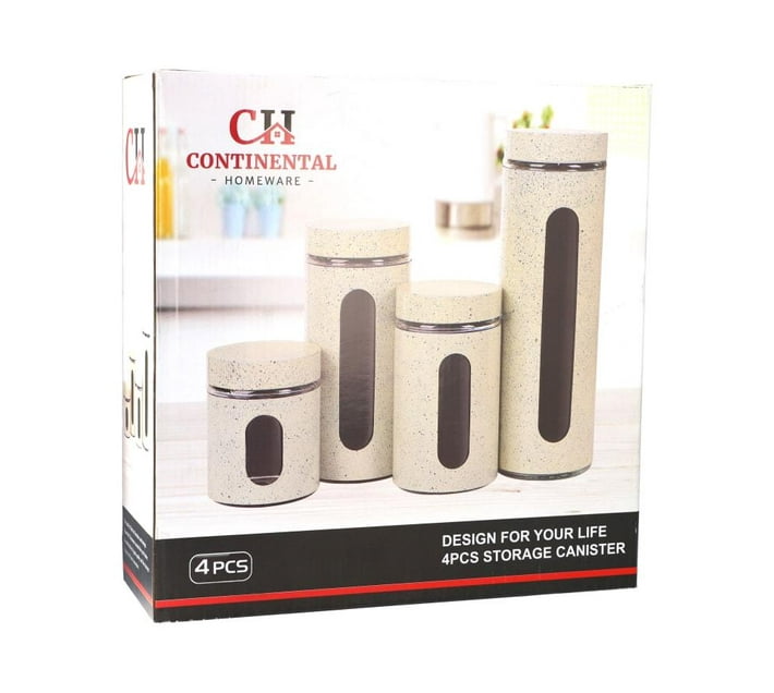 Someone’s in a Makro 4 Piece Canister Set - Beige Mood