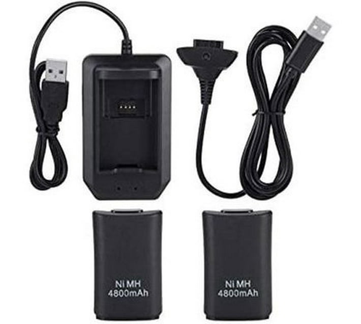 DW 5 in 1 Battery Pack/Kit for Xbox 360 Controllers - Black Motion ...