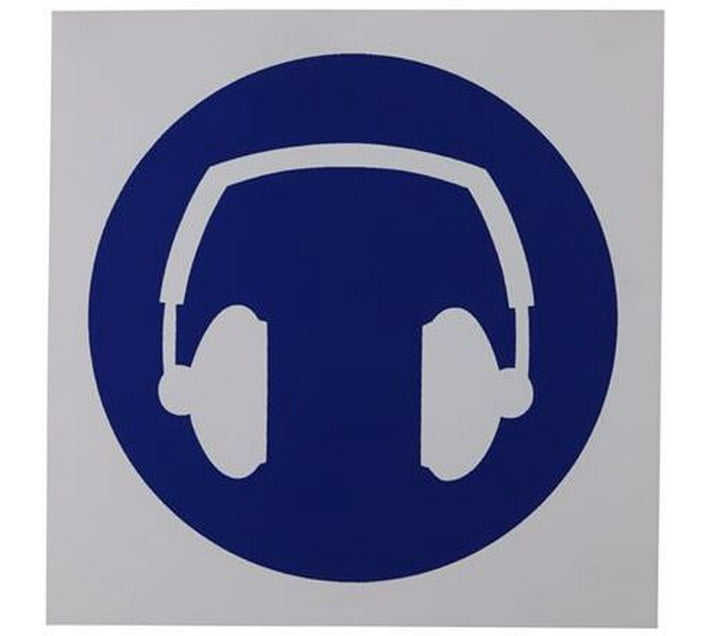 oma Hearing Protection Sign 290 x 290mm MV4 (Blue) | Makro