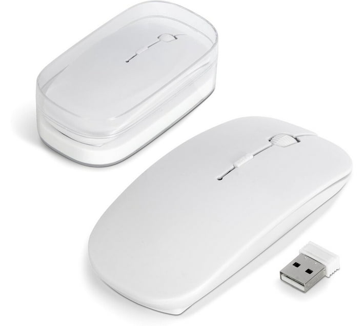 Curve Optical Mouse Wireless (USB 2.0, White) | Makro