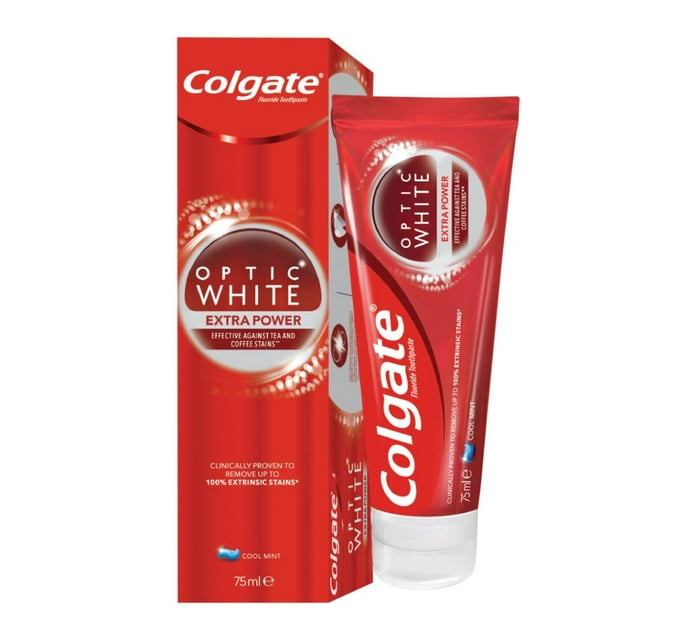 Buy Colgate Optic White Toothpaste Extra Power (12 x 75ml) in Bulk ...