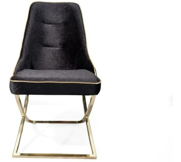 GOF FURNITURE Fabric Dining Chair (Set of 1, Finish Colour - Black) | Makro