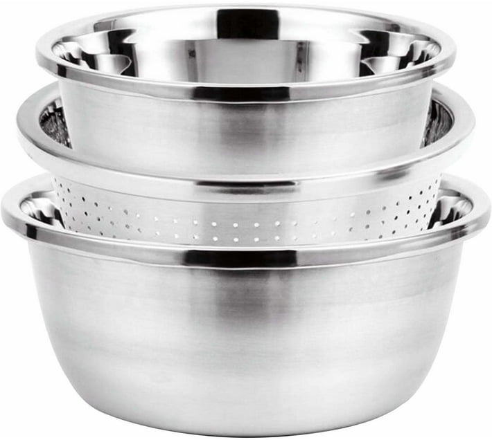 Heartdeco 3 Piece Stock Pot With Glass Lid Stainless Steel Cookware Set ...
