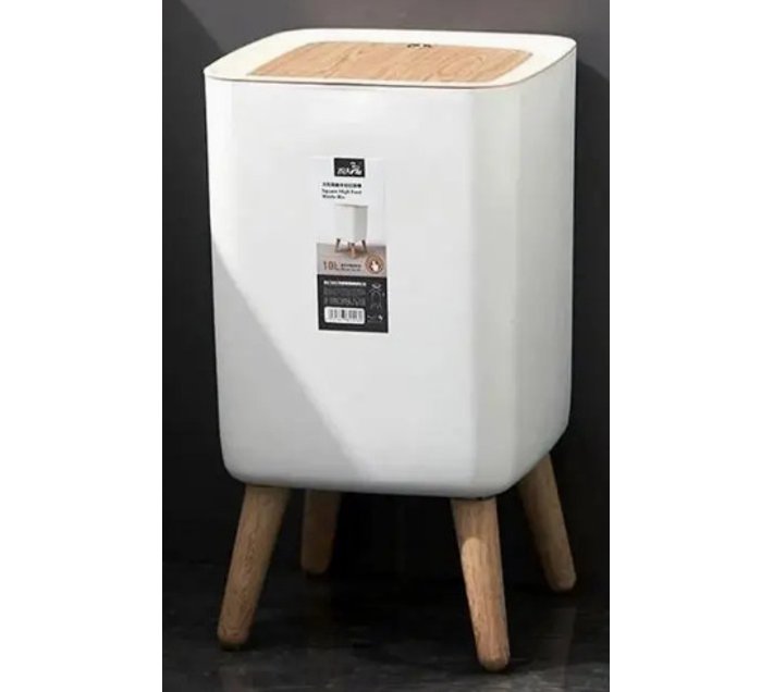 Cashway KE60839 Plastic Dustbin (White) | Makro