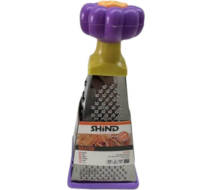 Shind KT32146 4 Sided Pyramid Grater with Grip Steel, Plastic Grater ...