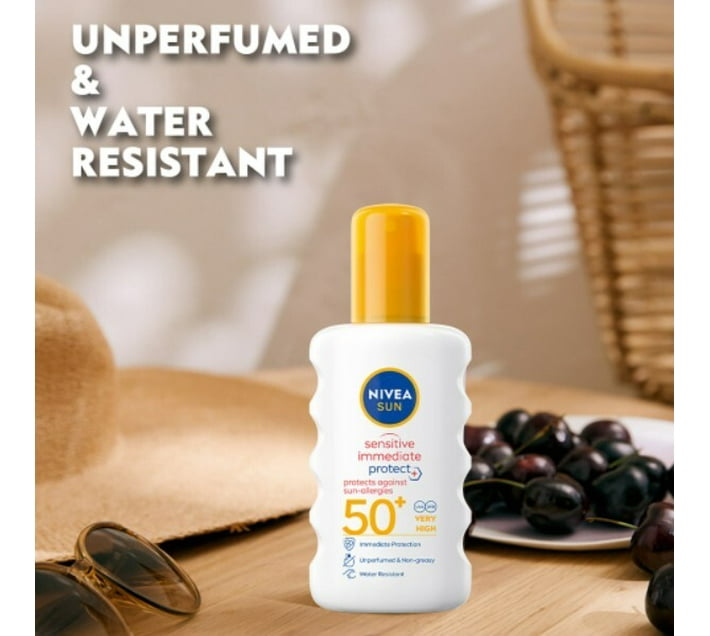 Buy Nivea Sunscreen - SPF 50+ Sun Sensitive Immediate Protect Spray ...