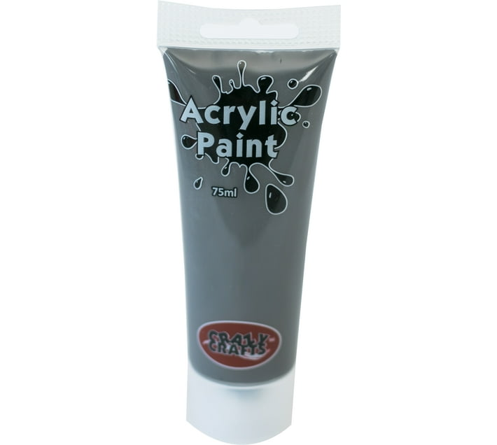 CRAZY CRAFTS Acrylic paint Grey 75ml (Set of 1, Grey) | Makro