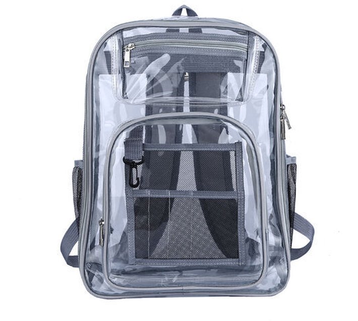 Dansup Transparent Heavy Duty PVC Backpack 5 l Backpack (Grey) | Makro