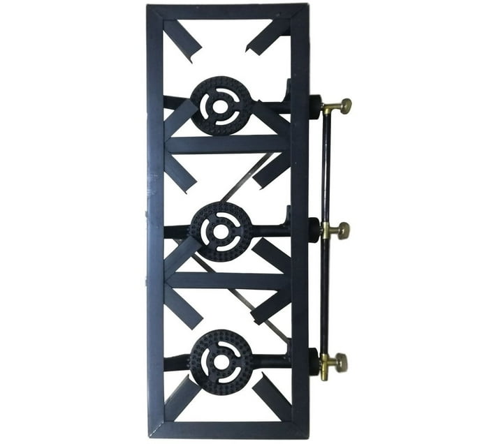 3 Plate Burner Gas Stove Burner (Stainless Steel) | Makro