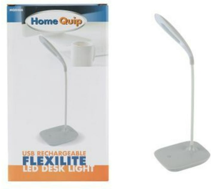 Homequip Flexlite - USB Rechargeable Flexible Desk Light - White ...