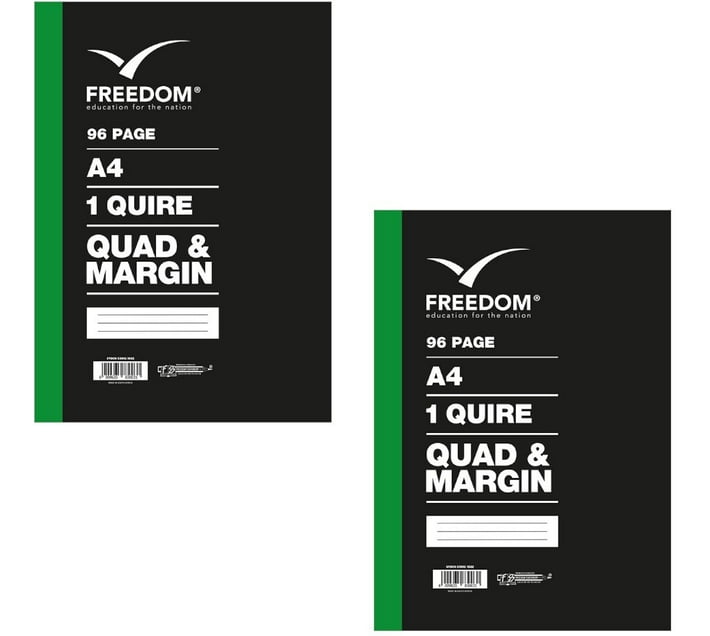 Buy Freedom 1 Quire / 96 Pages Counter Books A4 Notebook Quad and ...