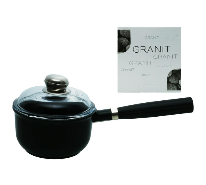 Someone’s in a Makro Granit Saucepan With Pyrex Glass Lid 16cm Mood