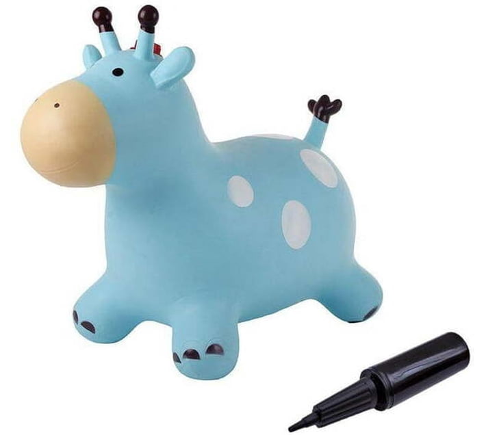 MLE INFLATABLES Ride On Hopper Animal Giraffe with Music Sounds & Hand ...