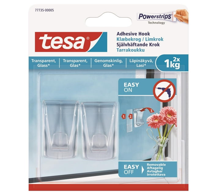 Someone’s in a Makro TESA Adhesive Hooks - Transparent Surface Large 2 ...