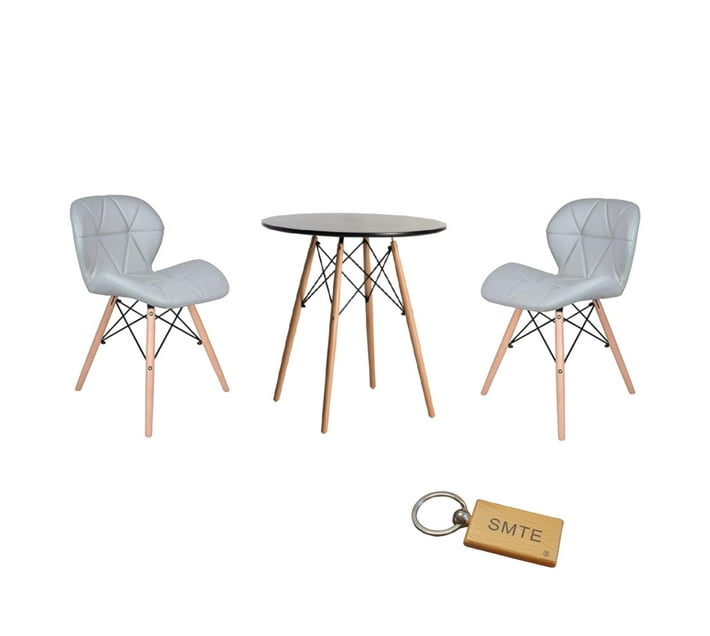 Someone’s in a Makro Modern Wooden Round Dining Table with 2 Soft ...