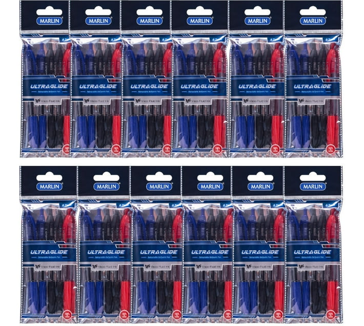 Marlin Ultraglide Ball Pen (Pack of 60, Multicolour) | Makro