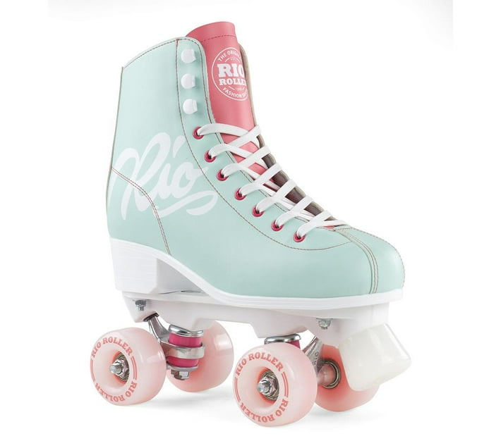 Rio Script Teal and Coral Roller Skates size 7 | Makro