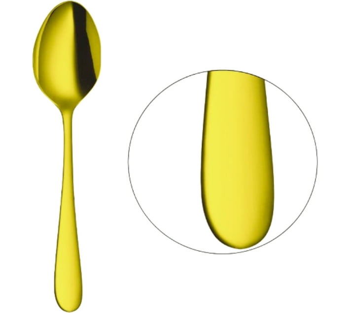 Generic 6Pcs Light Gold Spoon Set Stainless Steel Dessert Spoon (Pack ...