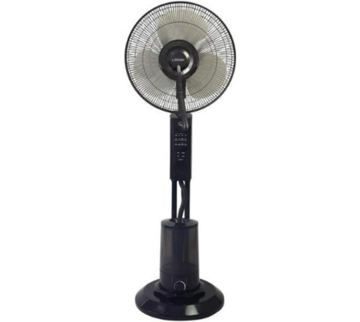 LOGIK LOGIK Pedestal A+ 3 Blade Misting Fan (Black, Pack of 1) | Makro