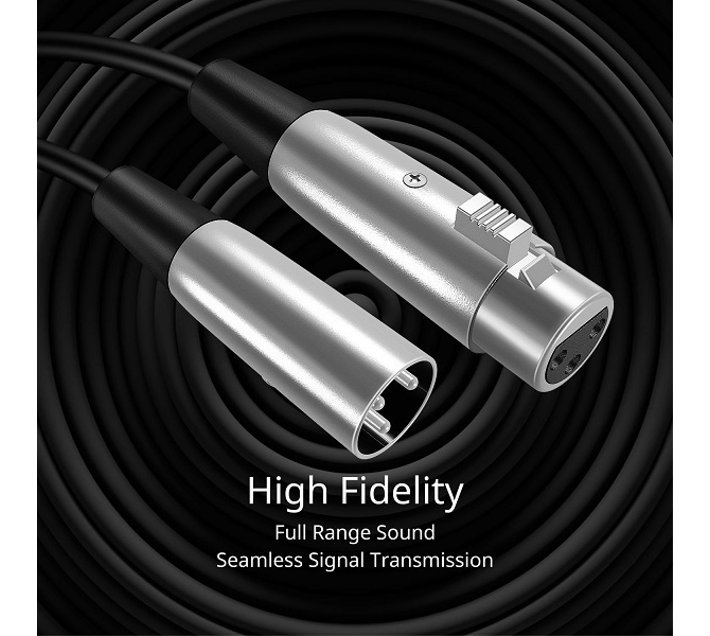 super electronics Audio Cable 3Pin XLR Male To Female 10m Aluminium ...