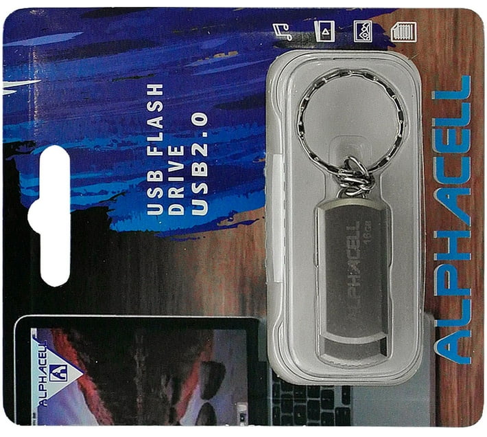 Buy Alphacell Flash drive - 16GB - USB2.0 16 GB (Silver, Lightning) in ...