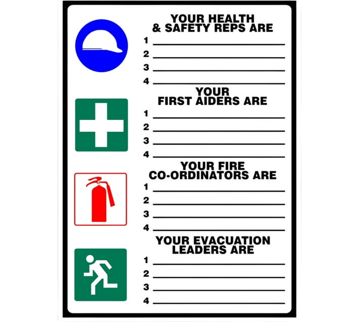 sign Health and safety Rep 44cm x 44cm Emergency Sign () | Makro