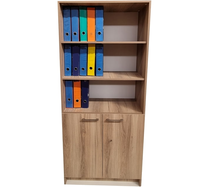 Buy Flatpack DIY Oxford 5 Shelf,2 Door Book/Filing 60cm Engineered Wood ...