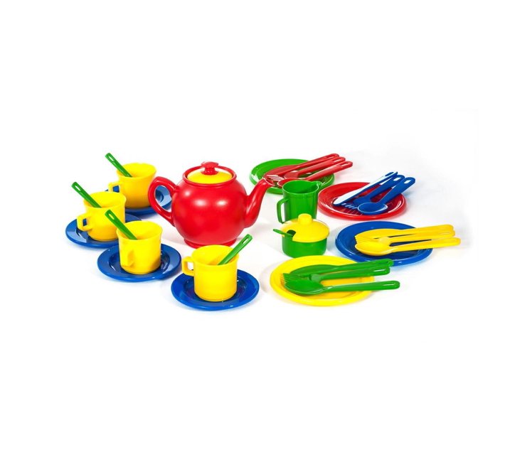 Pretend Play Kids Tea & Dinner Party Set With Tea Pot - 34 Pieces in a ...