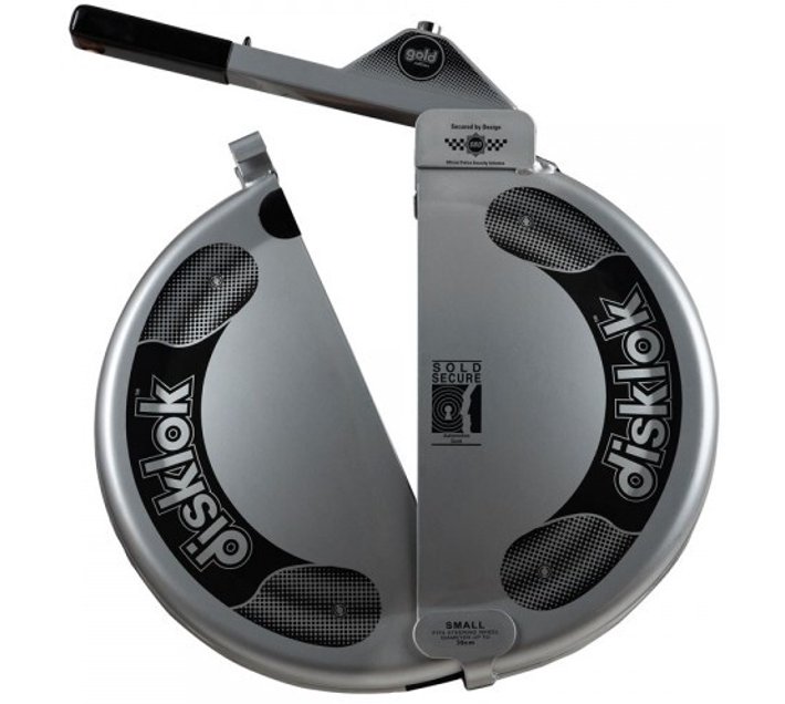 Disklok Small Silver Steering/Pedal (Silver) Steering/Pedal Lock (Black ...