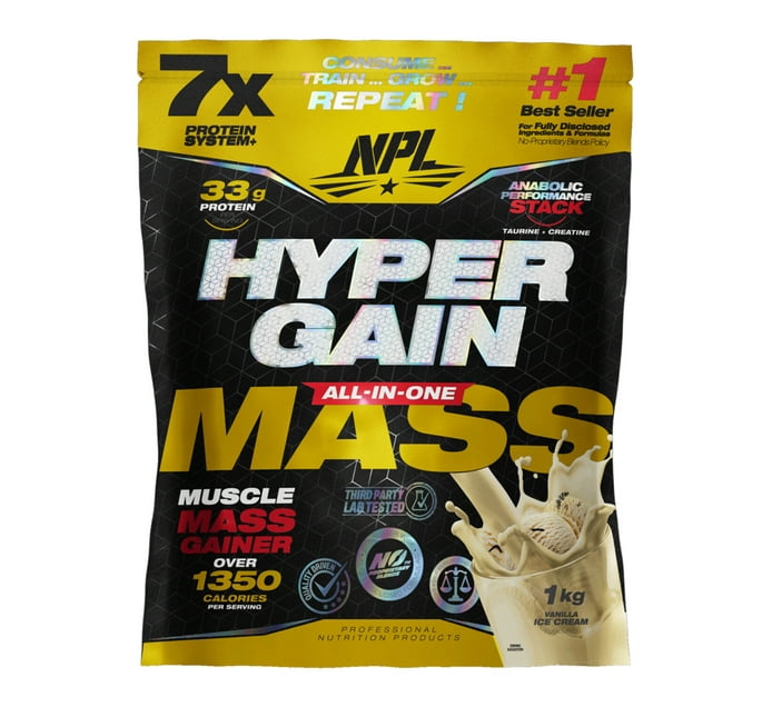 Buy NPL Hyper Gain Mass Muscle Gainer Vanilla 1kg in Bulk | Makro Business