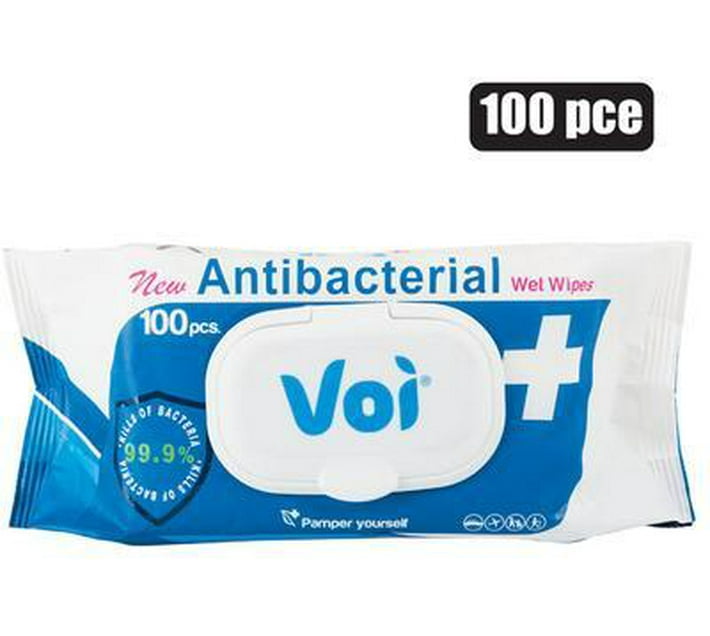 Voi hand-wipes cleanser 100pce antibact (Pack of 3) | Makro