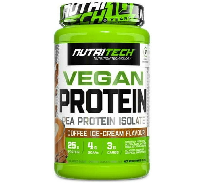 Nutritech Vegan Premium Weight Gainers/Mass Gainers (908 g, Coffee Ice ...