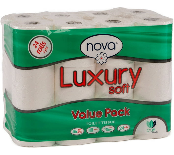nova 2 Ply Toilet Paper Roll (Pack of 1 x 24 Rolls) | Makro