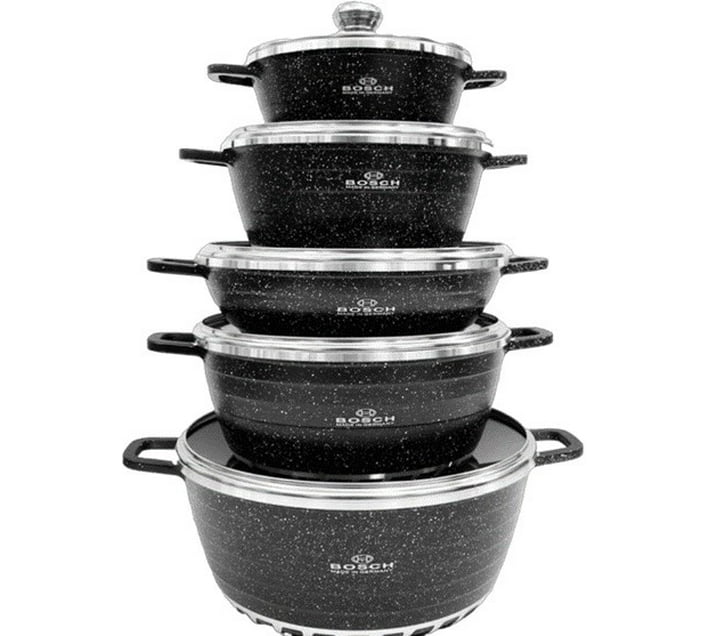 BOSCH mn400 Non-Stick Coated Aluminium Cookware Set (5 - Piece) | Makro